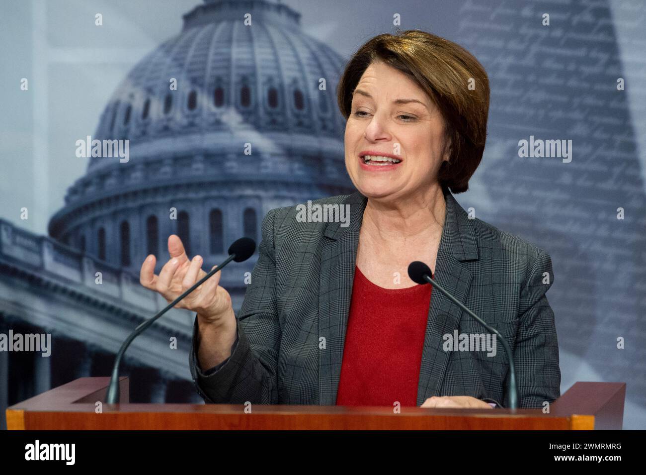 United States Senator Amy Klobuchar (Democrat of Minnesota) offers ...