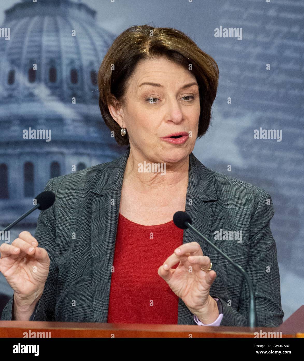 United States Senator Amy Klobuchar (Democrat of Minnesota) offers ...