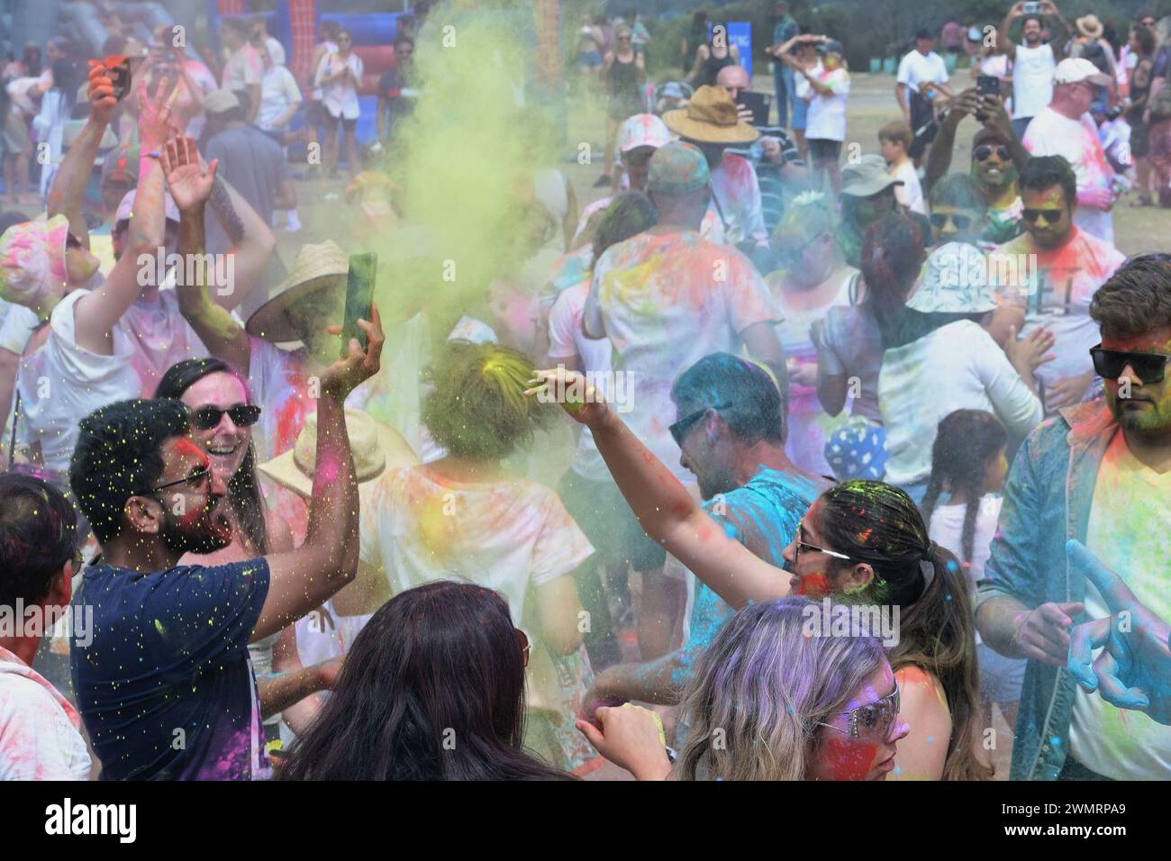 People celebrating Festivals of colors Holi (a part of the celebration ...