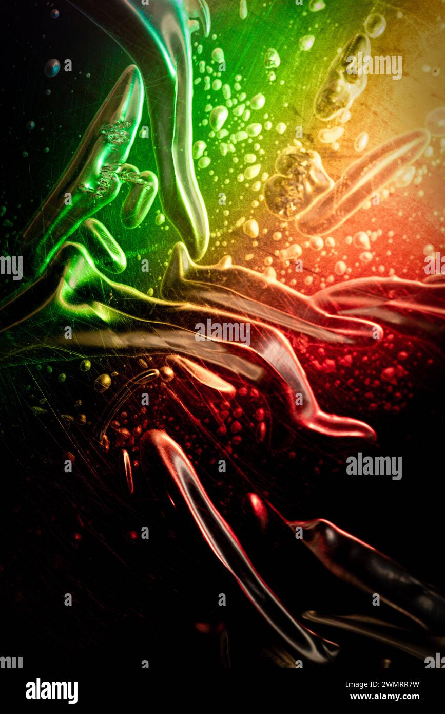 Colorful abstract image of bubble wrap with the bubble and scratch ...