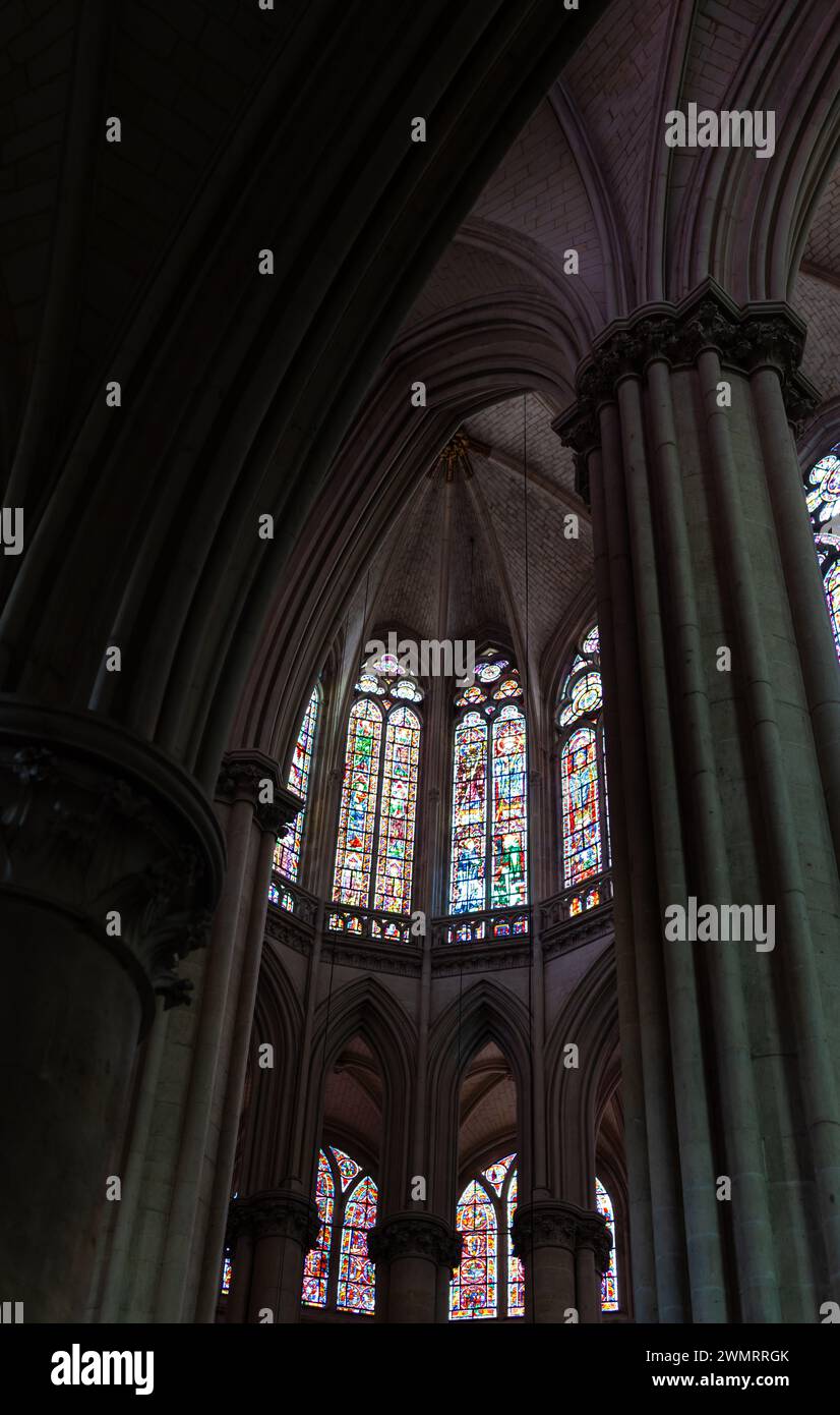 Cathedral of Saint Julian of Le Mans Stock Photo - Alamy