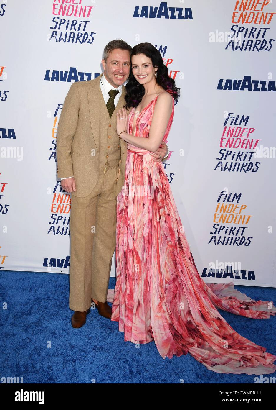 SANTA MONICA, CALIFORNIA - FEBRUARY 25: (L-R) Chris Hardwick and Lydia Hearst attend the 2024 ...