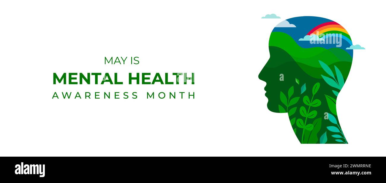 Mental Health Awareness Month. Raising awareness of depression campaign ...