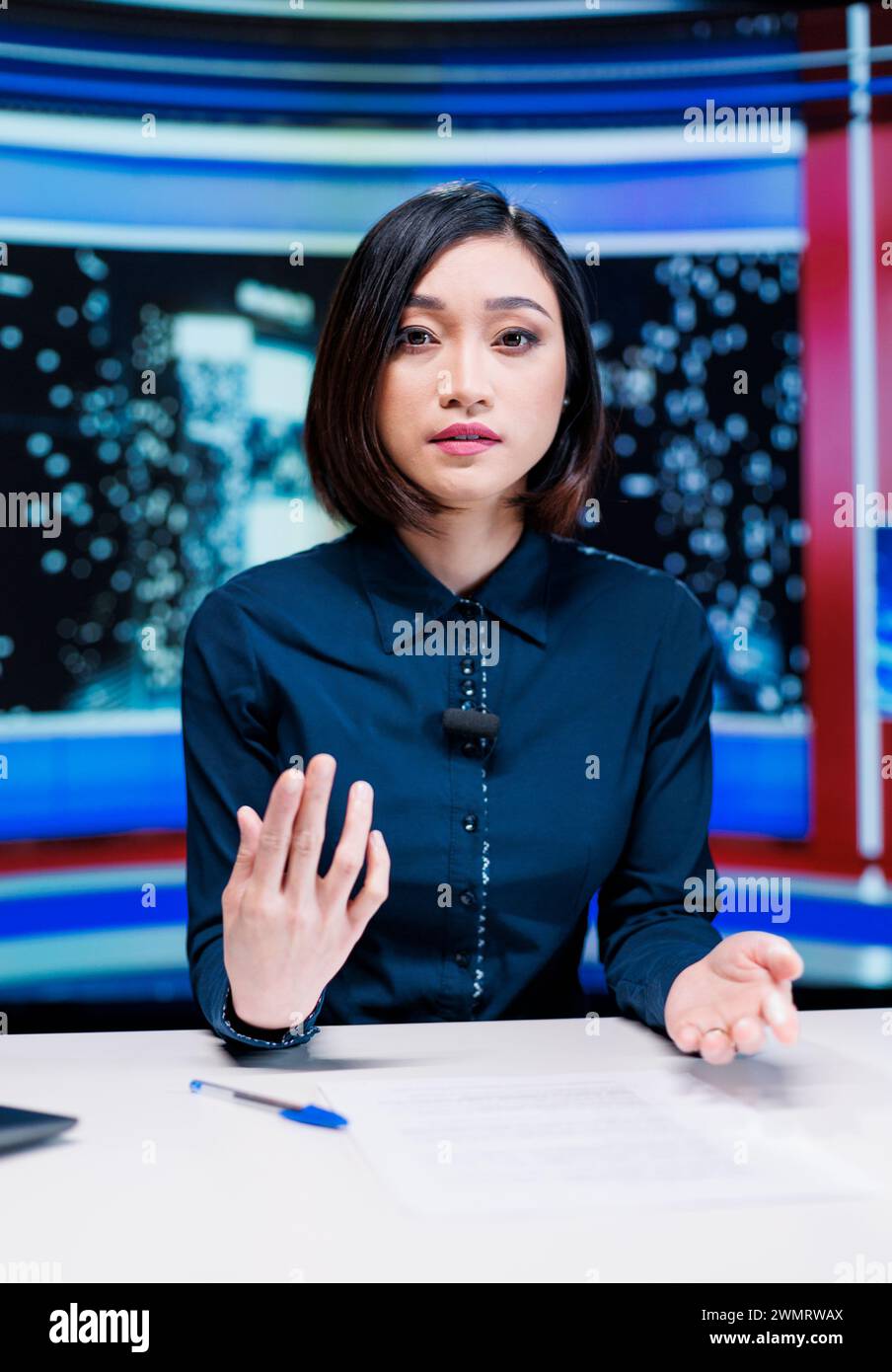 Journalist on late night show hosting entertainment and media segment ...