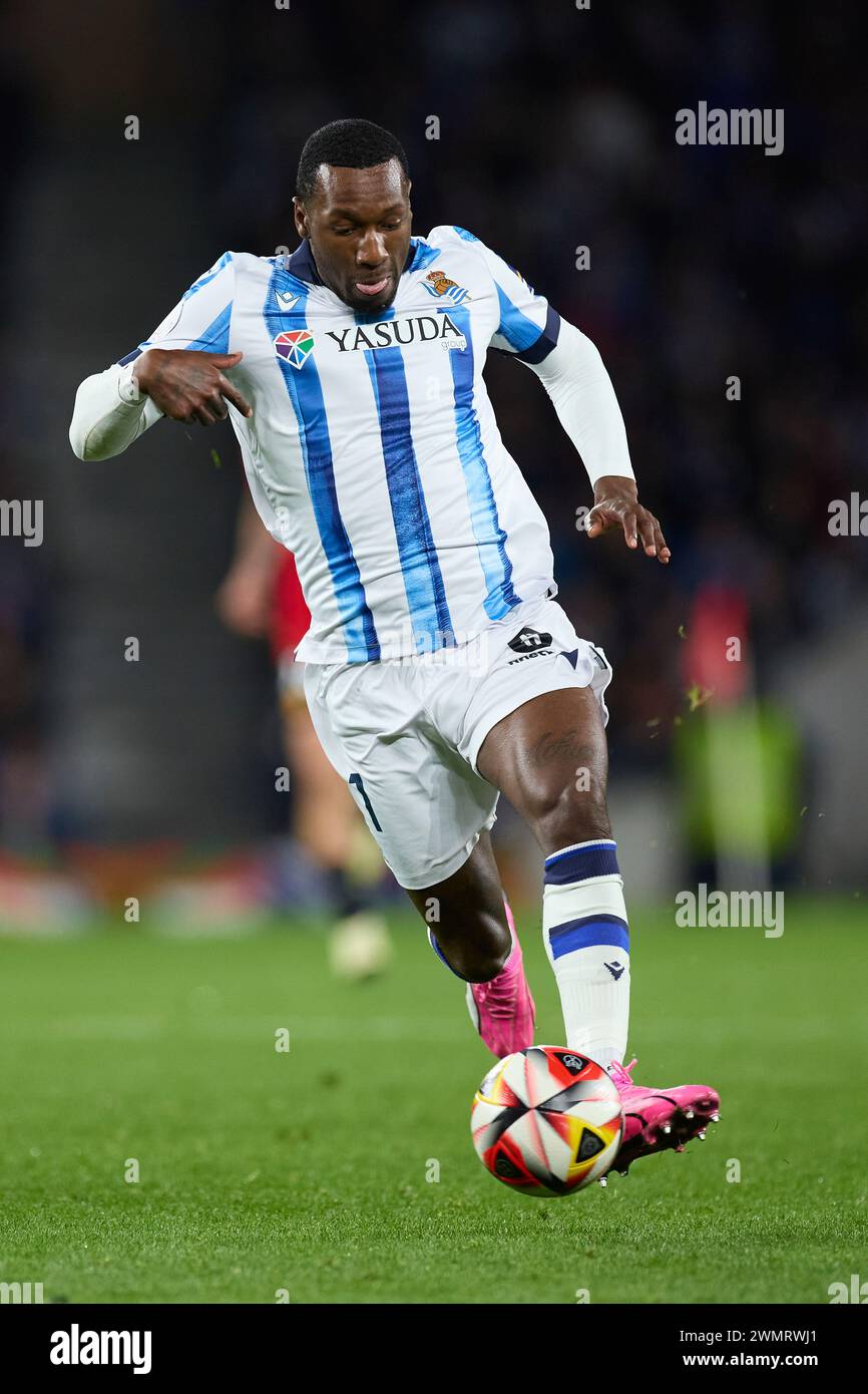 Sheraldo Rudi Becker of Real Sociedad in action during the Copa del Rey ...