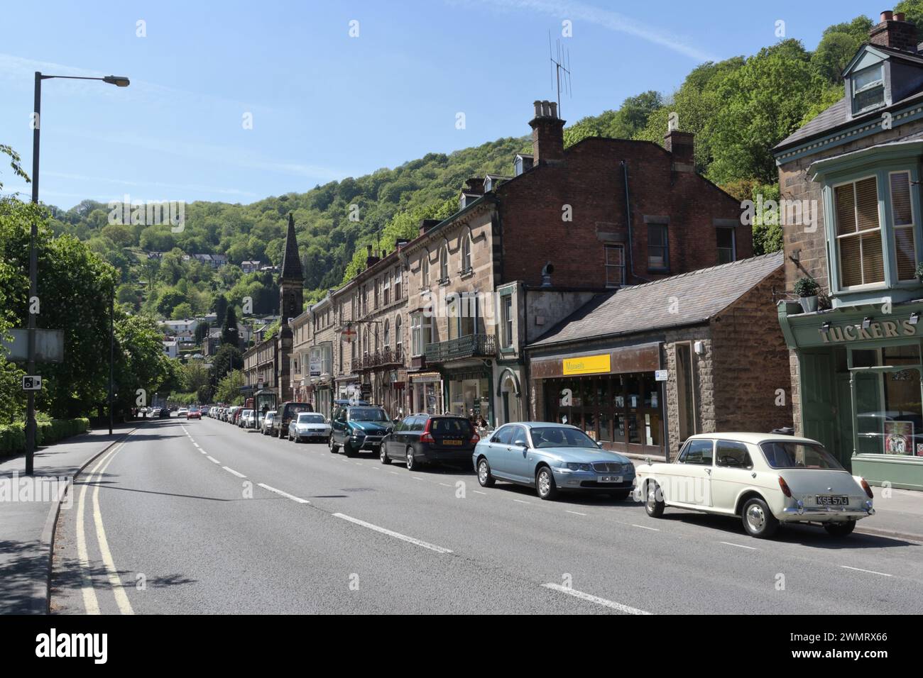 Matlock Bath in Derbyshire England UK Sunny day North Parade ...