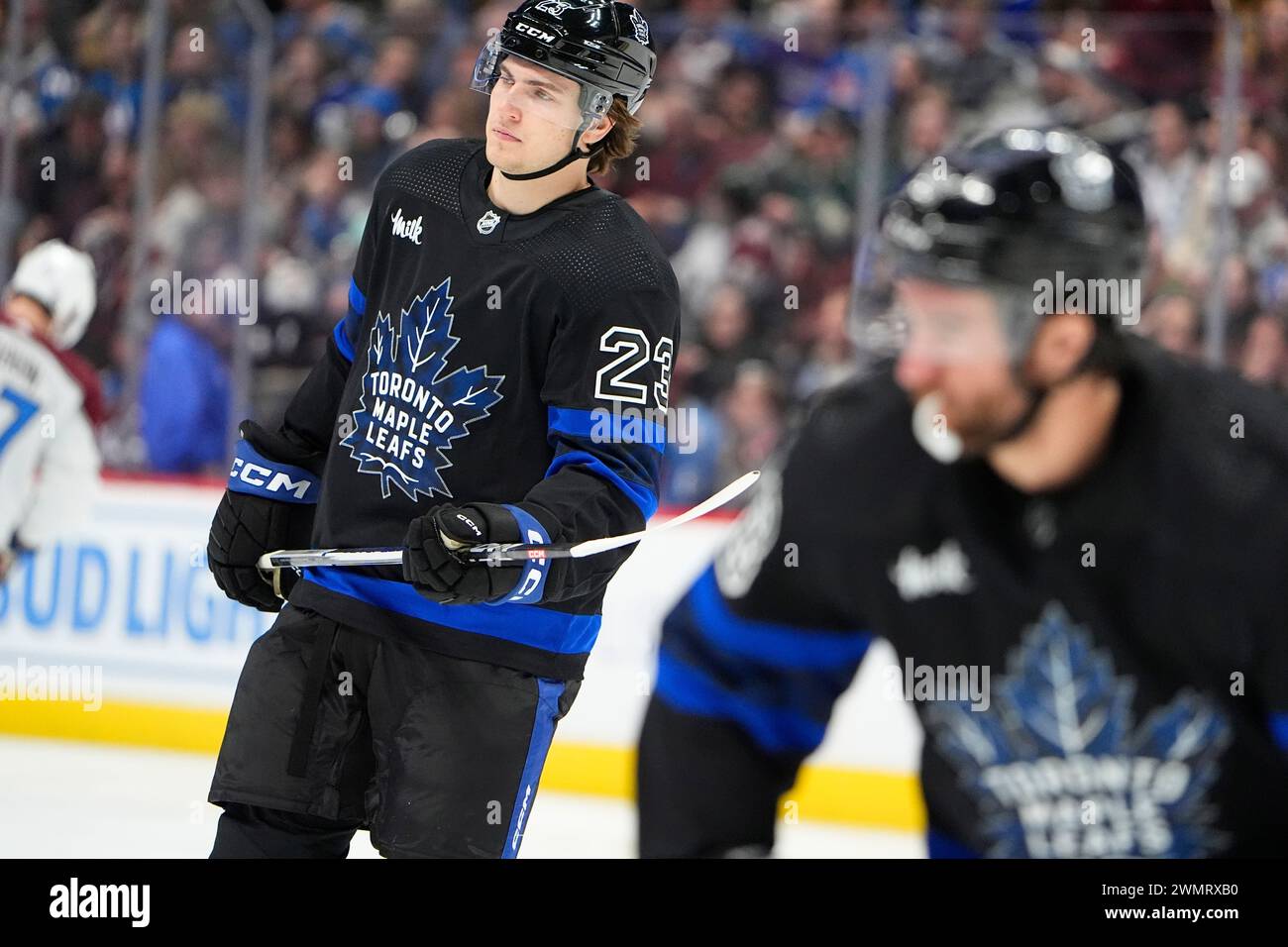 Toronto Maple Leafs left wing Matthew Knies (23) in the first period of ...