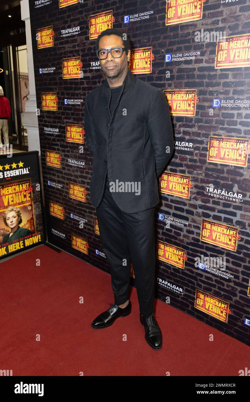 London, UK. 27th Feb, 2024. Nicholas Pinnock attends the press night ...