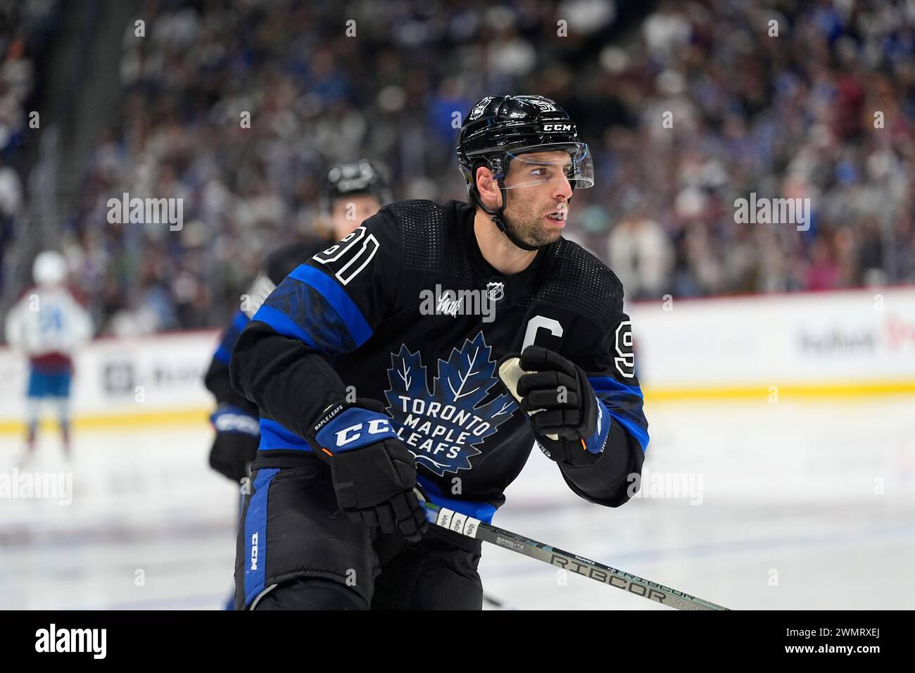 Toronto Maple Leafs center John Tavares (91) in the third period of an ...