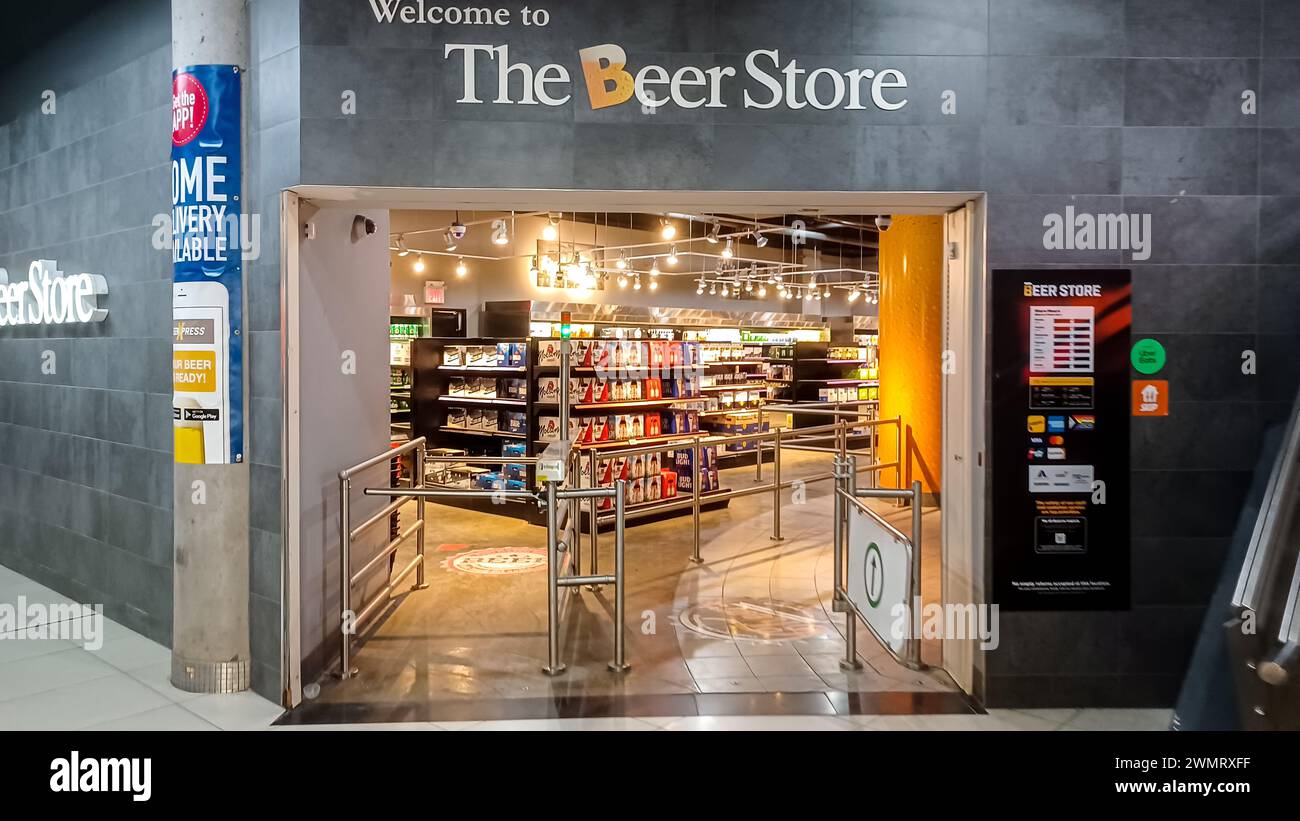 Toronto, ON, Canada – August 3, 2023: View at the Storefront sign of ...