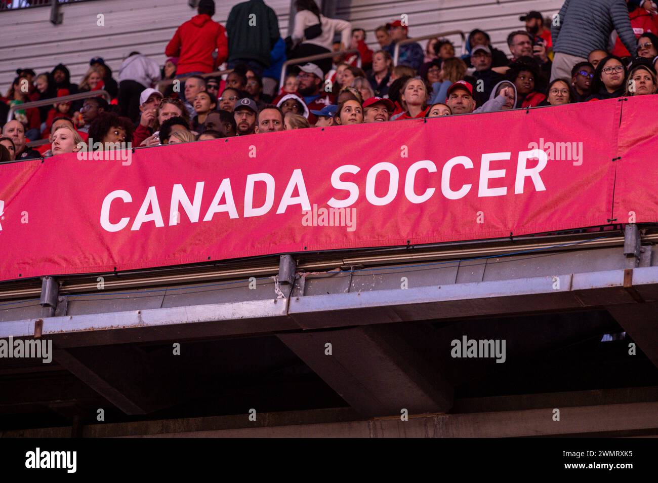 Toronto, ON, Canada – October 2, 2023: View the Canada Soccer logo at ...
