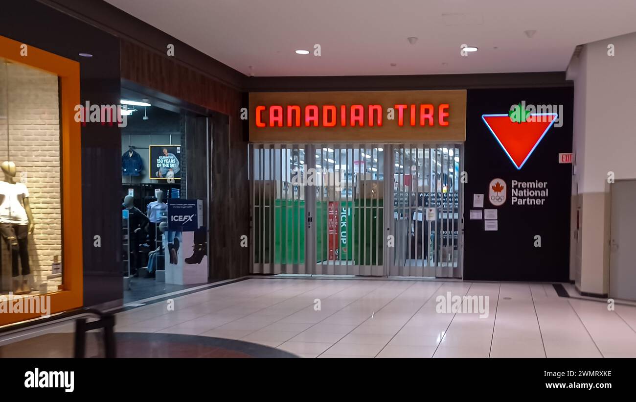 Toronto, ON, Canada – January 2, 2024: Canadian Tire storefront ...