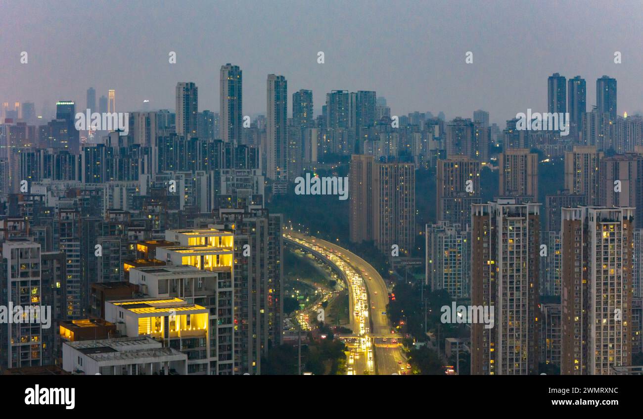 CHONGQING, CHINA - FEBRUARY 27, 2024 - An aerial photo shows a cluster ...