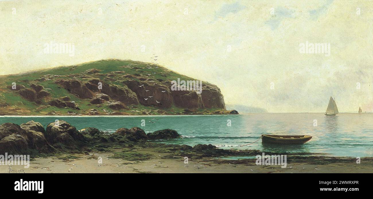 Bricher Alfred Thompson - Coastal View (not dated Stock Photo - Alamy