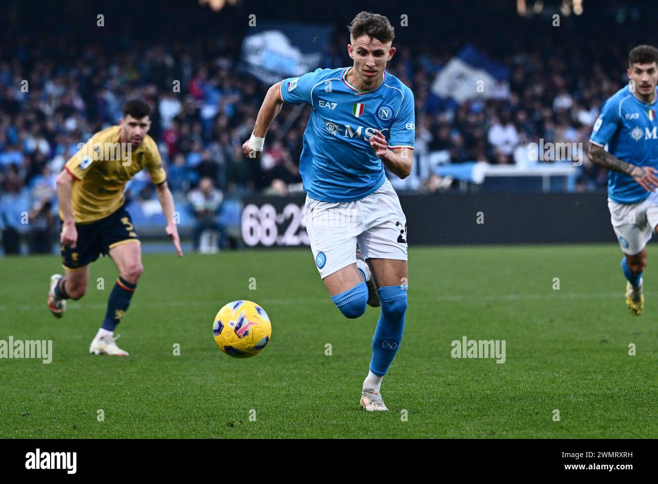 Jesper Lindstrom of SSC Napoli in action during the Serie A TIM match ...