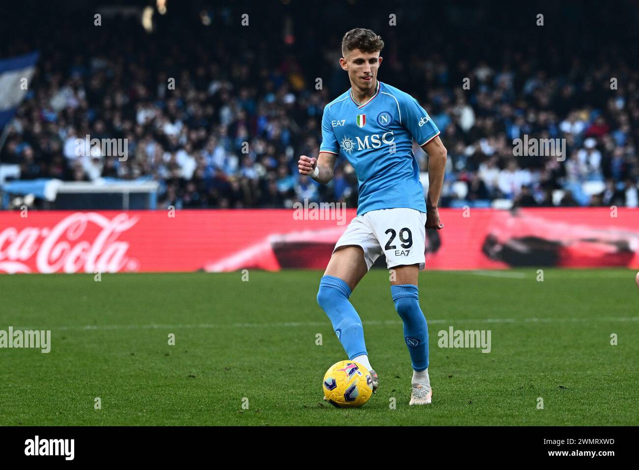 Jesper Lindstrom of SSC Napoli in action during the Serie A TIM match ...