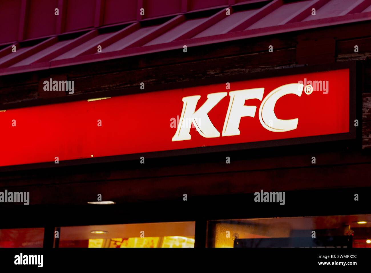 Toronto, ON, Canada - August 27, 2023: View at KFC sign. Kentucky Fried ...