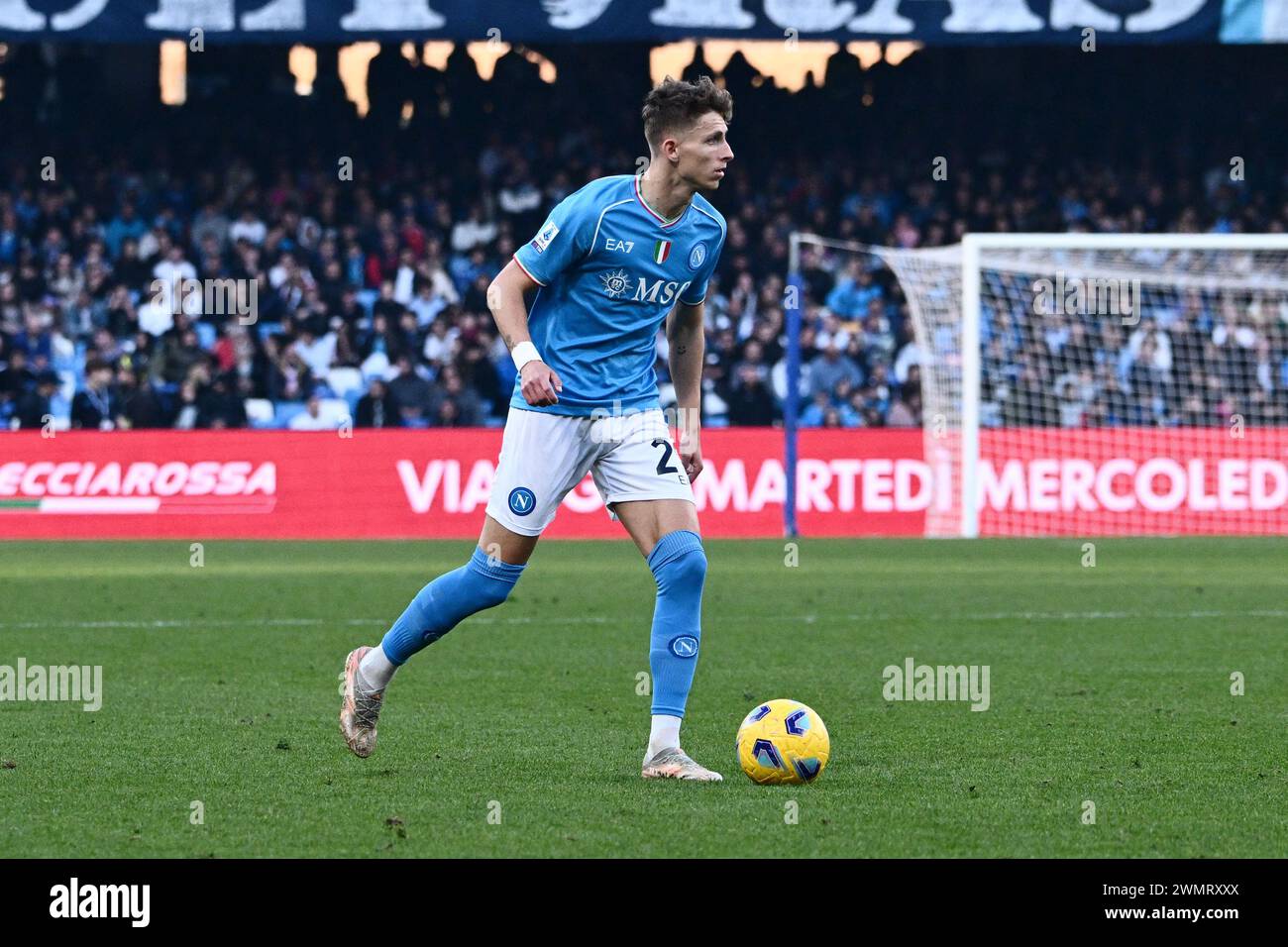 Jesper Lindstrom of SSC Napoli in action during the Serie A TIM match ...