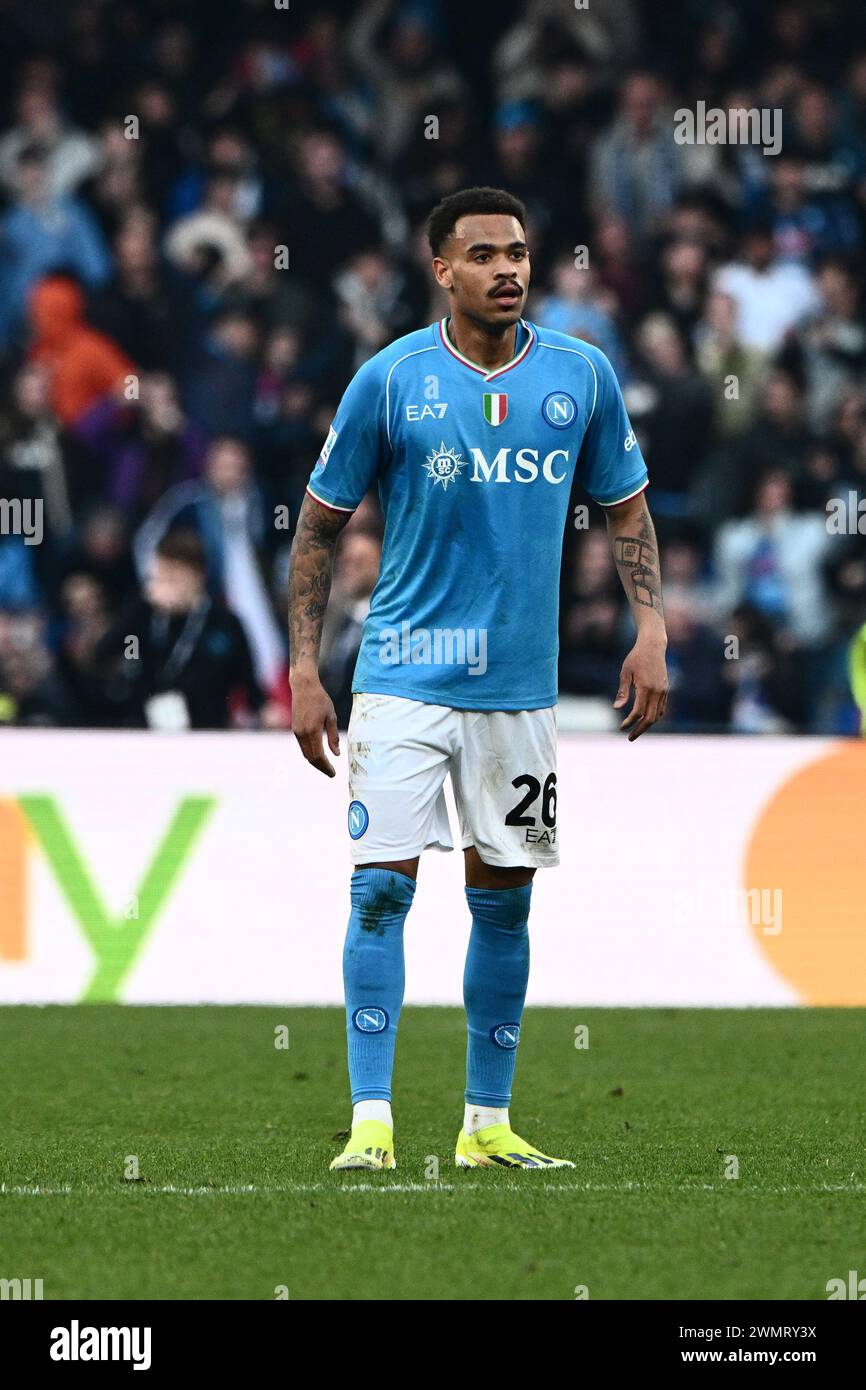Cyril Ngonge of SSC Napoli looks on during the Serie A TIM match ...