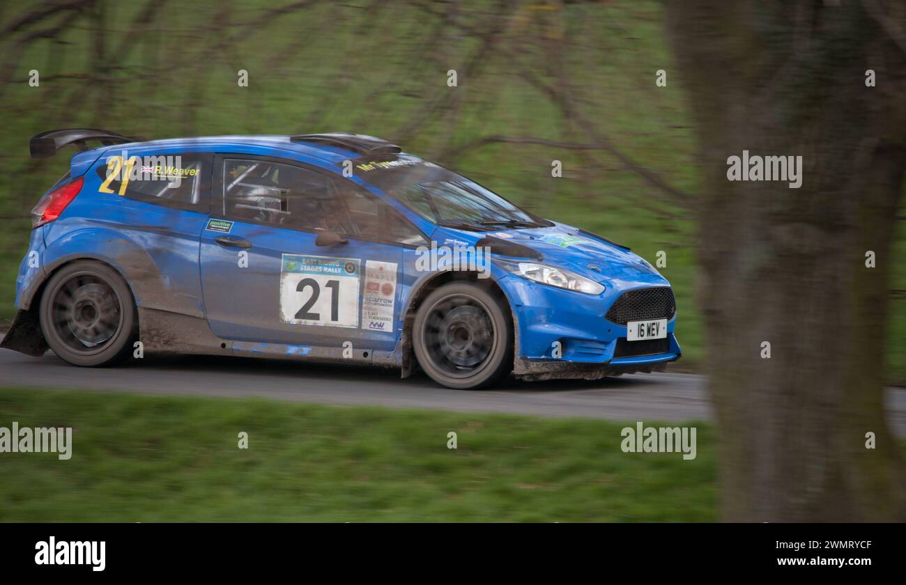 Rally car in action on Beverley Westwood East Yorkshire in Beverley ...