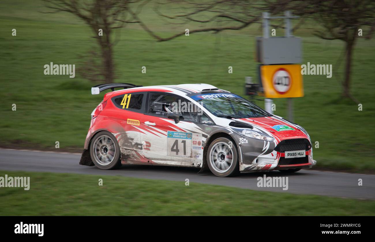 Rally car in action on Beverley Westwood East Yorkshire in Beverley ...