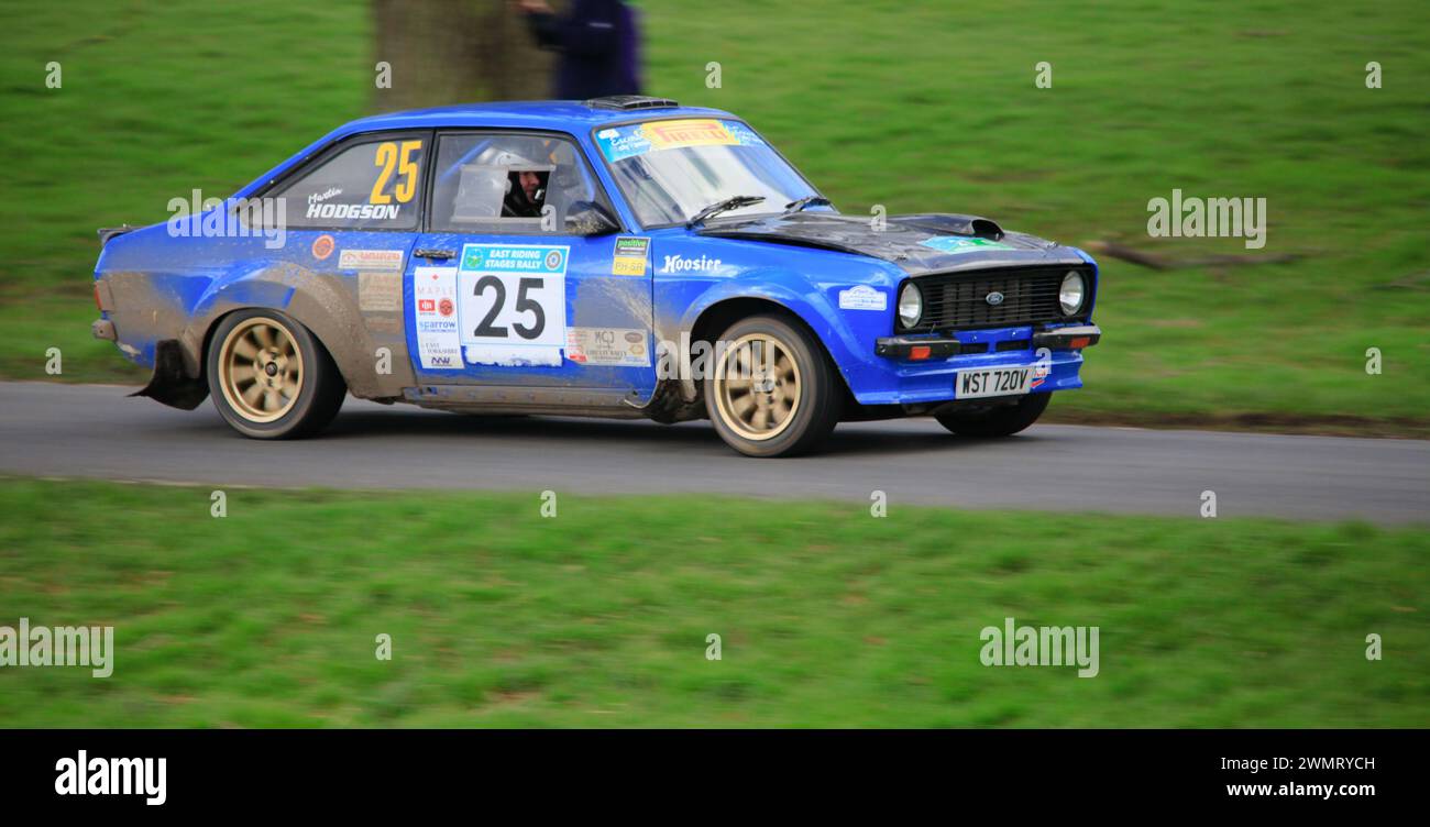 Rally car in action on Beverley Westwood East Yorkshire in Beverley ...