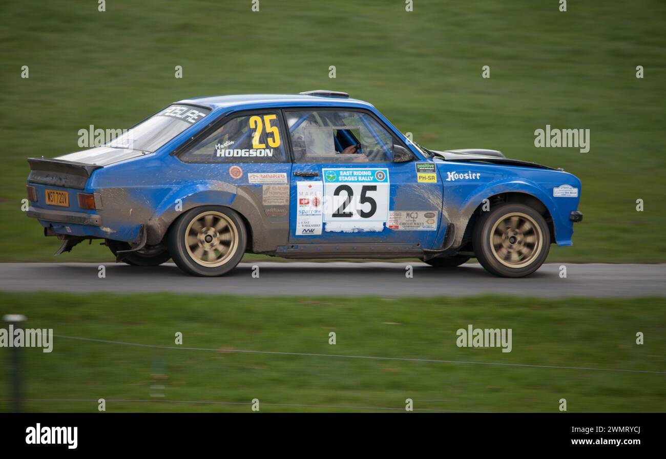 Rally car in action on Beverley Westwood East Yorkshire in Beverley ...