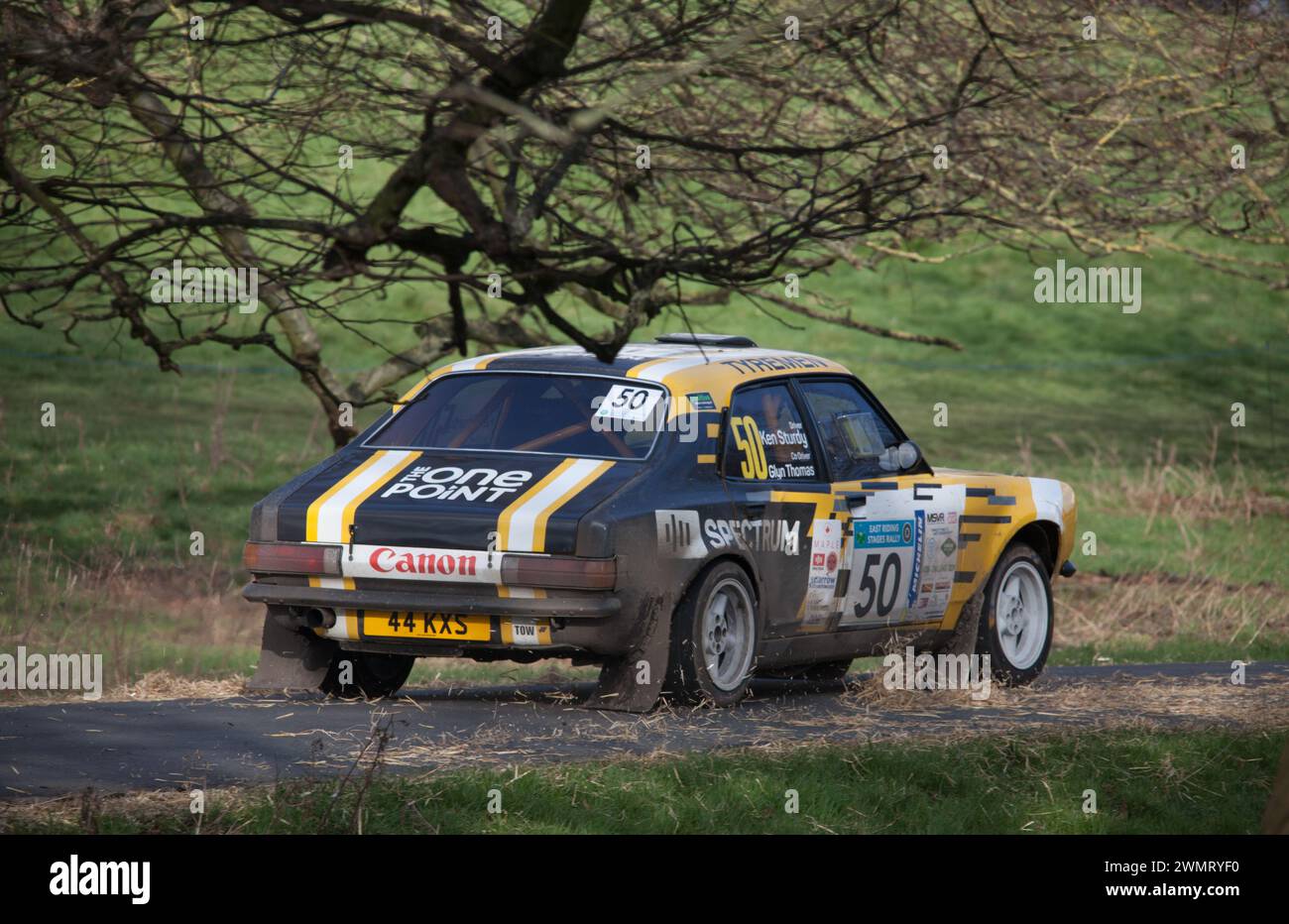 Rally car in action on Beverley Westwood East Yorkshire in Beverley ...