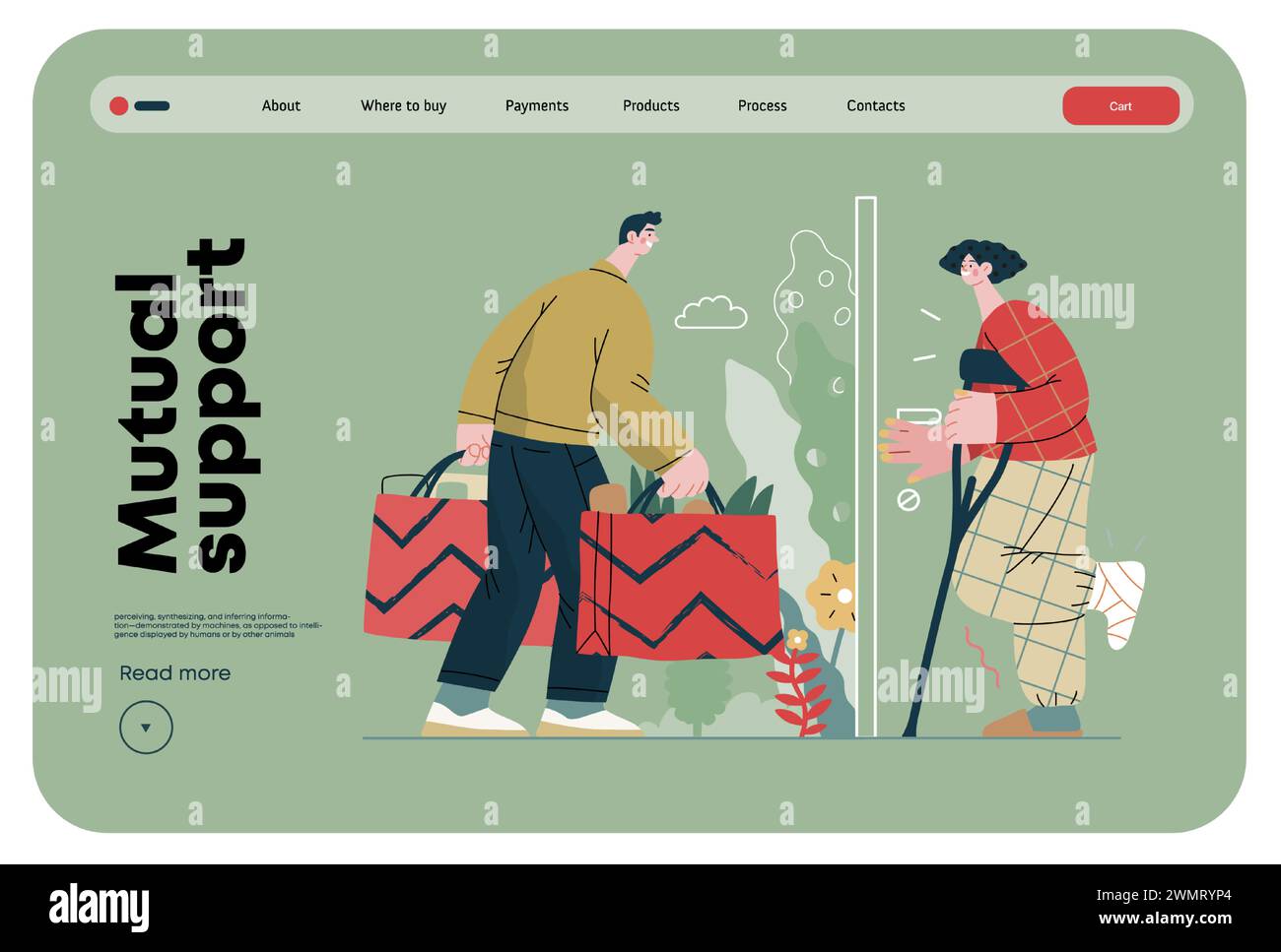 Neighbor helping neighbor Stock Vector Images - Alamy