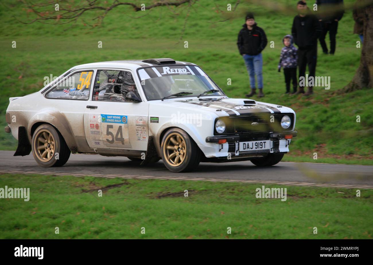 Rally car in action on Beverley Westwood East Yorkshire in Beverley ...