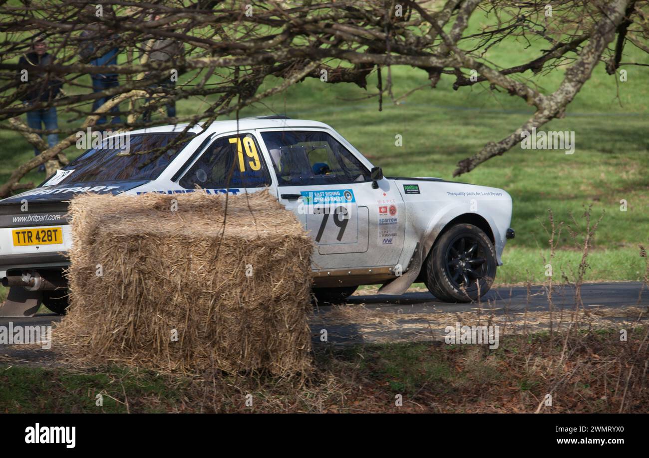 Rally car in action on Beverley Westwood East Yorkshire in Beverley ...