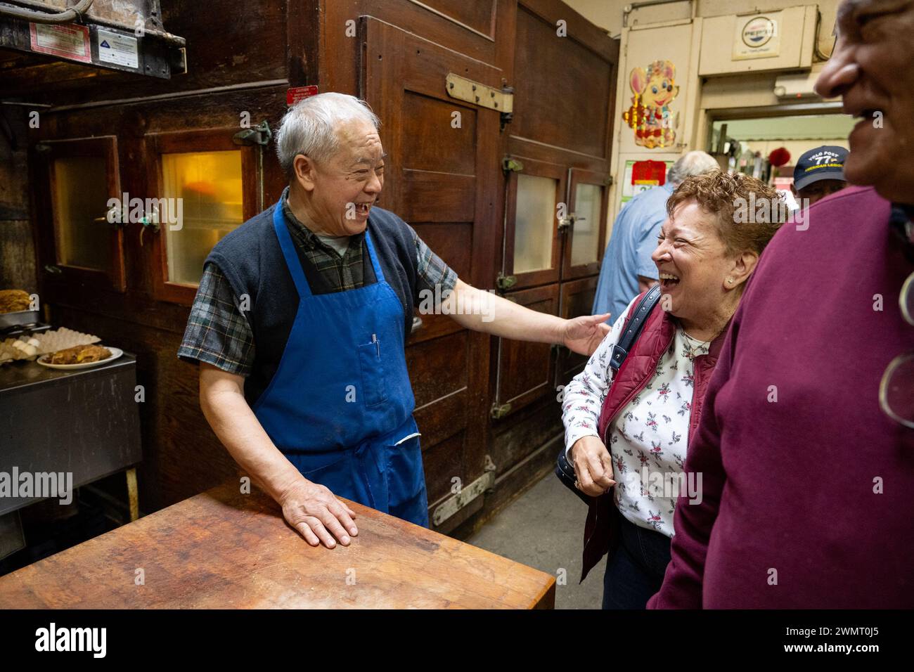 Woodland, Ca, USA. 23rd Feb, 2024. Owner Paul Fong thanks long time ...