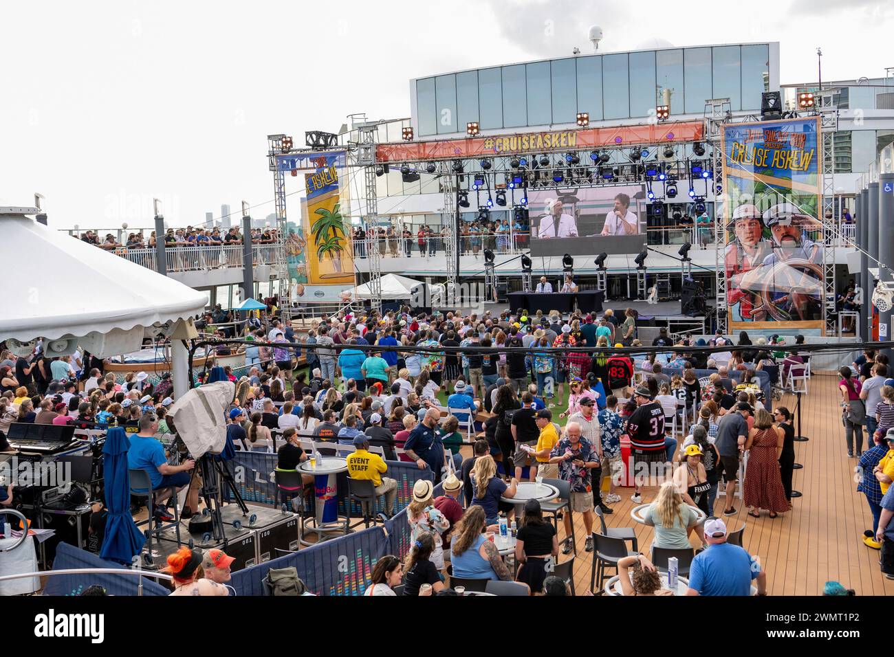 Festivalgoers are seen during the Jay and Silent Bob Cruise Askew on ...