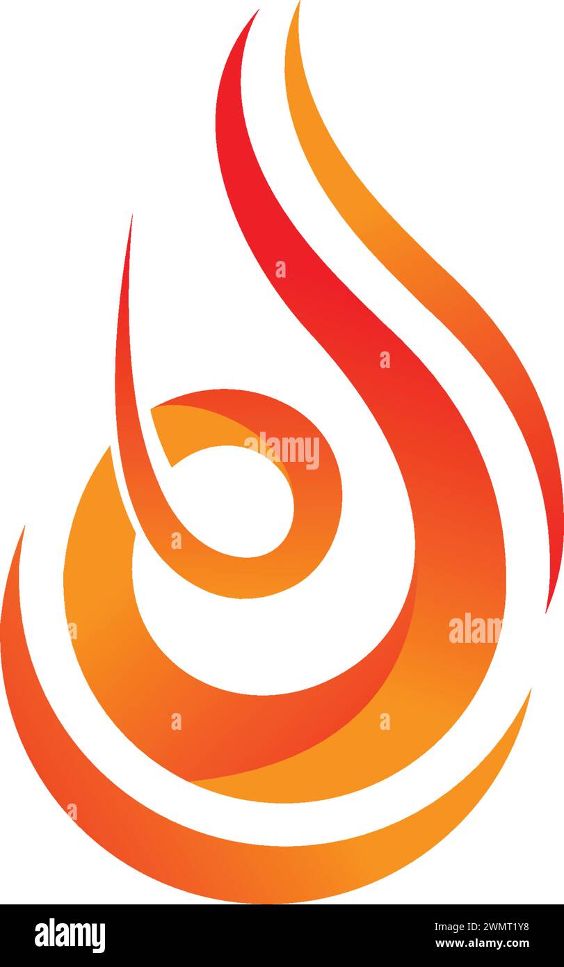 Blazing fire logo hi-res stock photography and images - Alamy