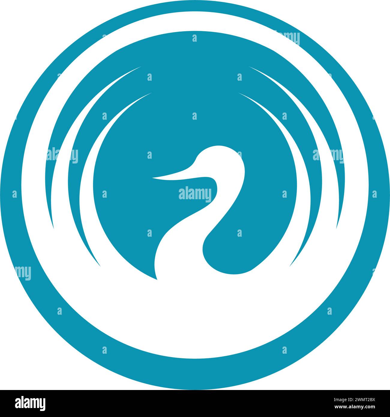 Goose Logo Template illustration isolated sign symbol Stock Vector ...