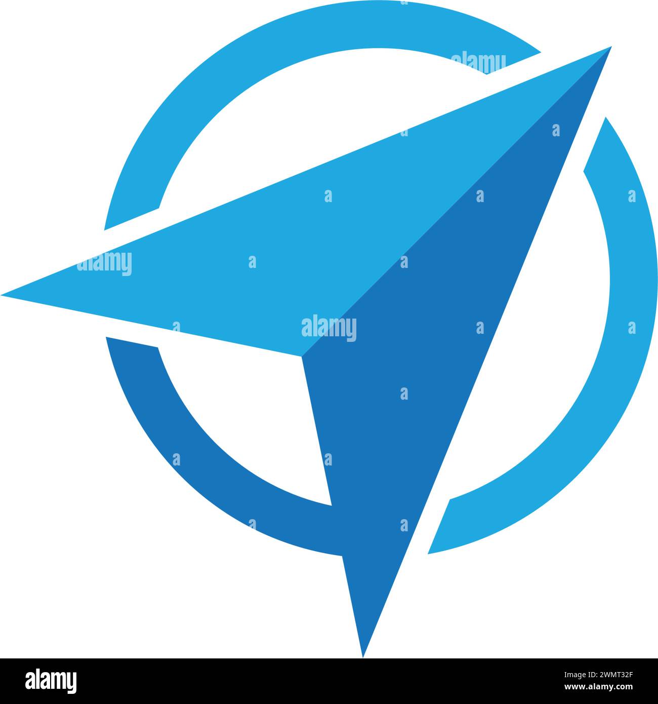 Compass ship logo design Cut Out Stock Images & Pictures - Alamy