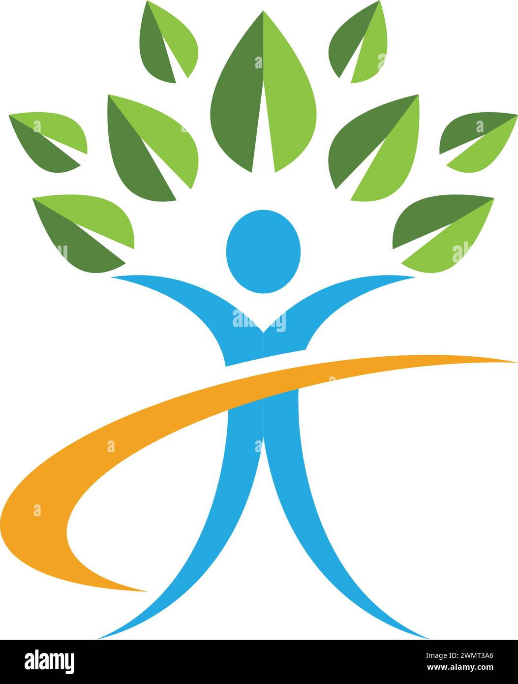 Human character logo sign Health care logo sign Stock Vector Image ...