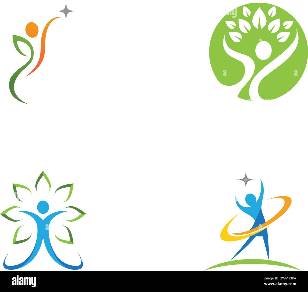 Human character logo sign Health care logo sign Stock Vector Image ...