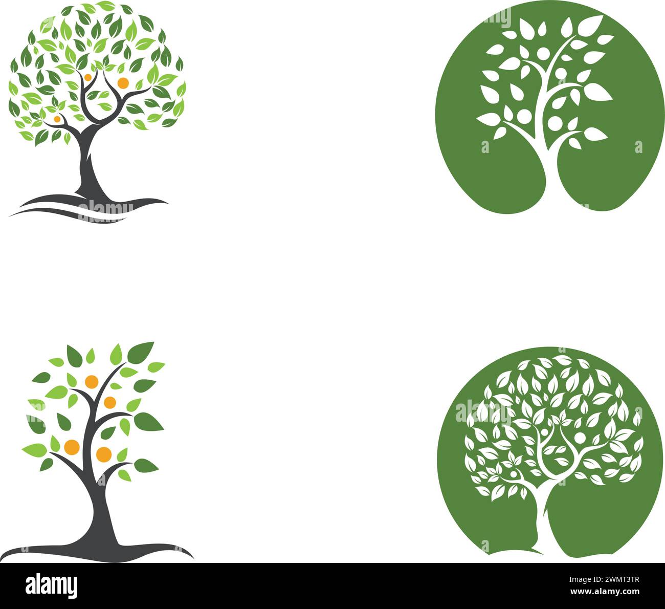 family tree symbol icon logo design template illustration Stock Vector ...