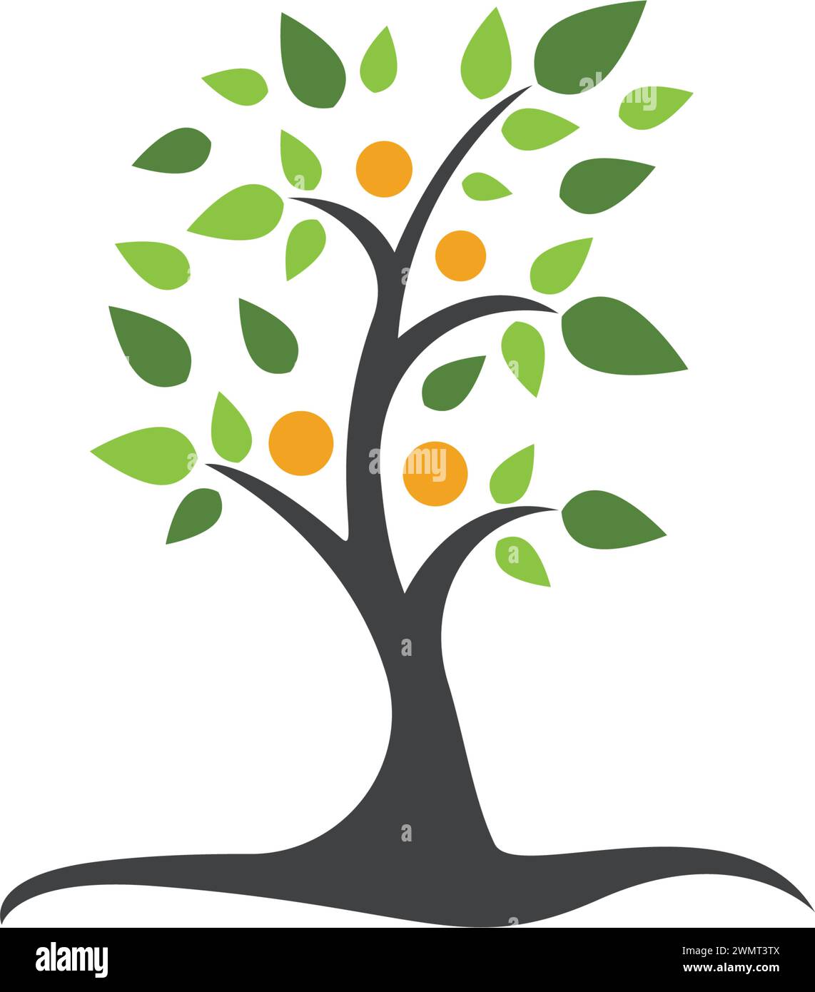 family tree symbol icon logo design template illustration Stock Vector ...