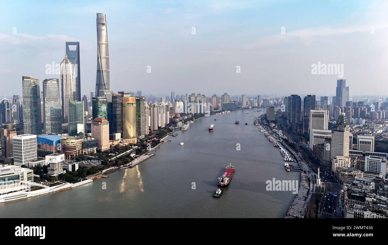 SHANGHAI, CHINA - FEBRUARY 27, 2024 - An aerial photo shows the ...
