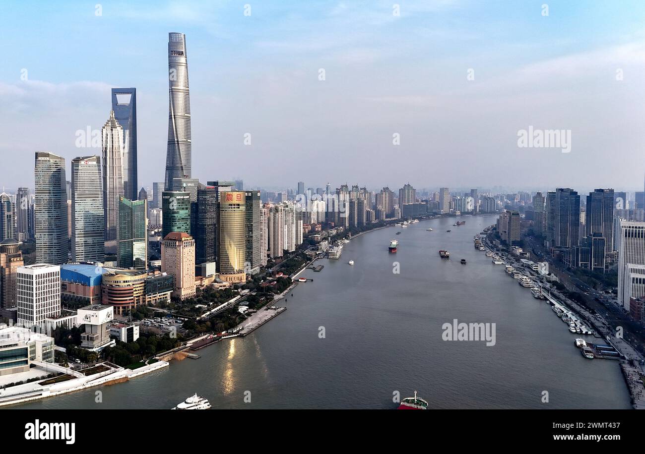 SHANGHAI, CHINA - FEBRUARY 27, 2024 - An aerial photo shows the ...