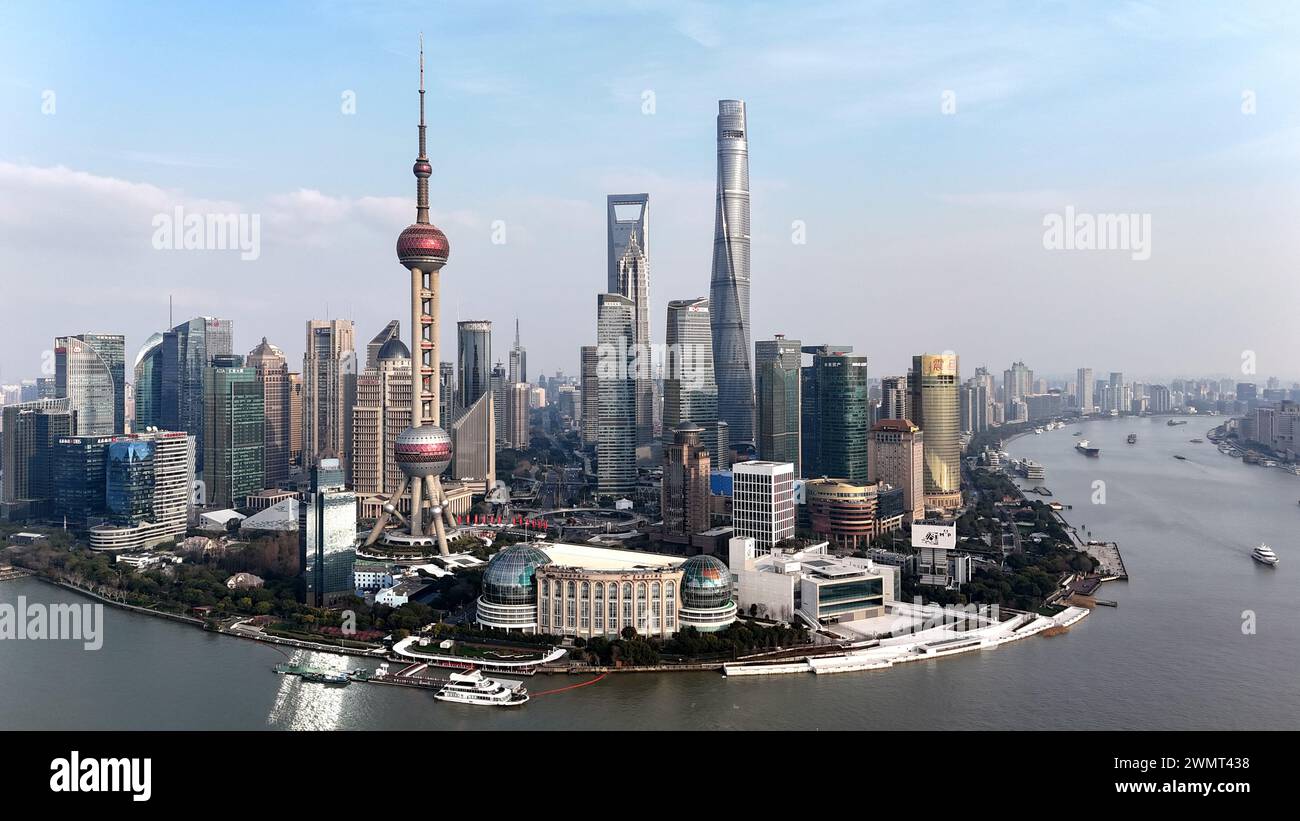 SHANGHAI, CHINA - FEBRUARY 27, 2024 - An aerial photo shows the ...