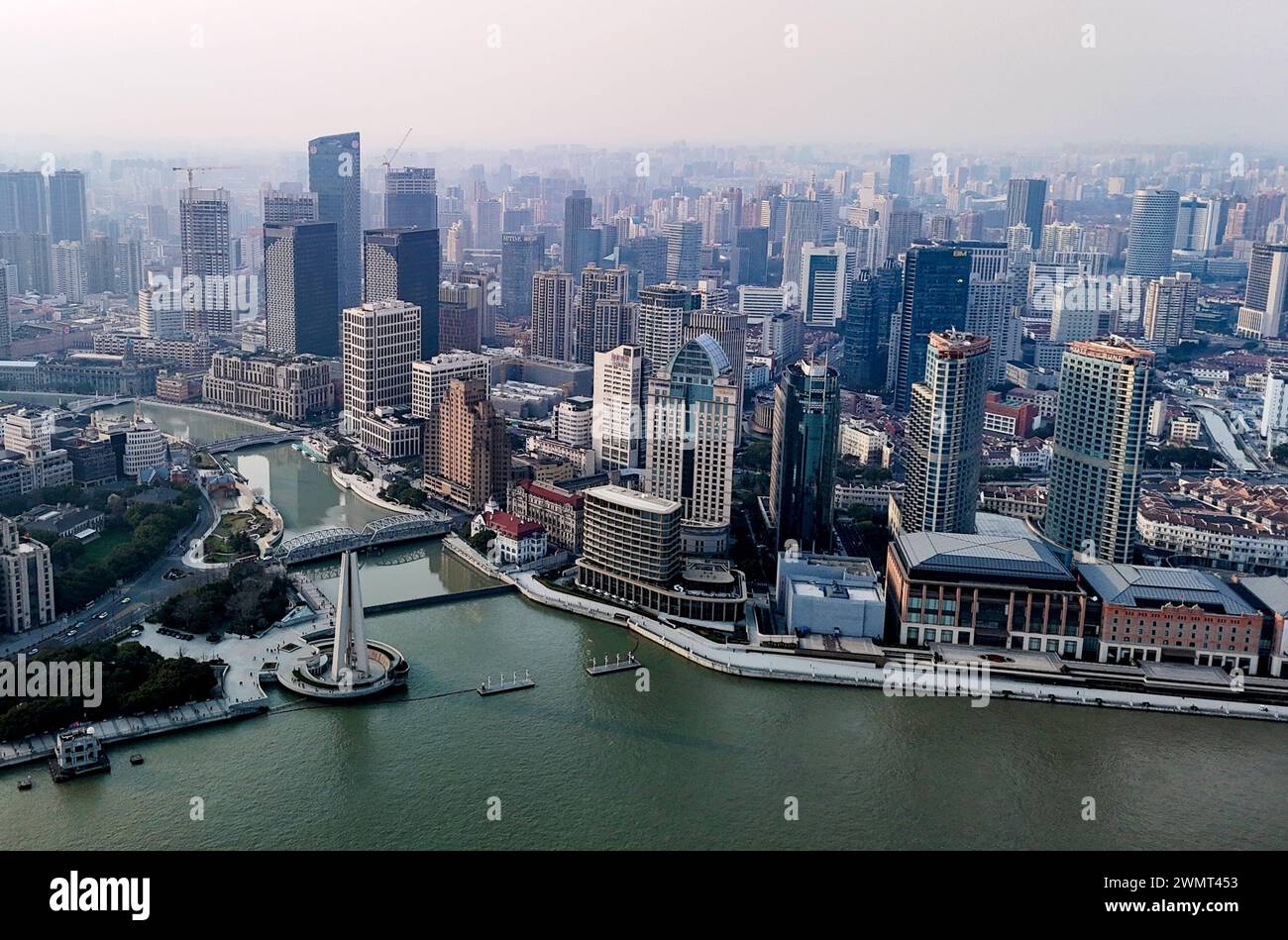 SHANGHAI, CHINA - FEBRUARY 27, 2024 - An aerial photo shows the ...