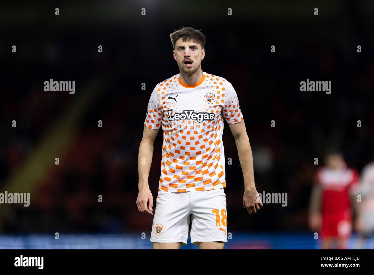 Jake Beesley of Blackpool looks on during the Sky Bet League 1 match ...