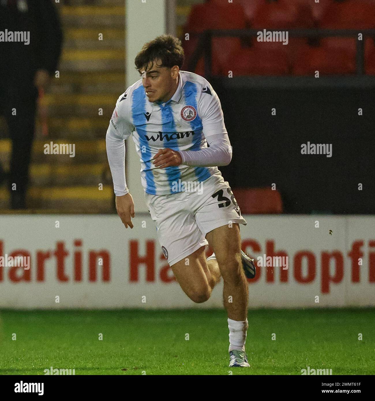 Walsall, UK. 27th Feb, 2024. Accrington's Connor O'Brien during the EFL Sky Bet League 2 match ...