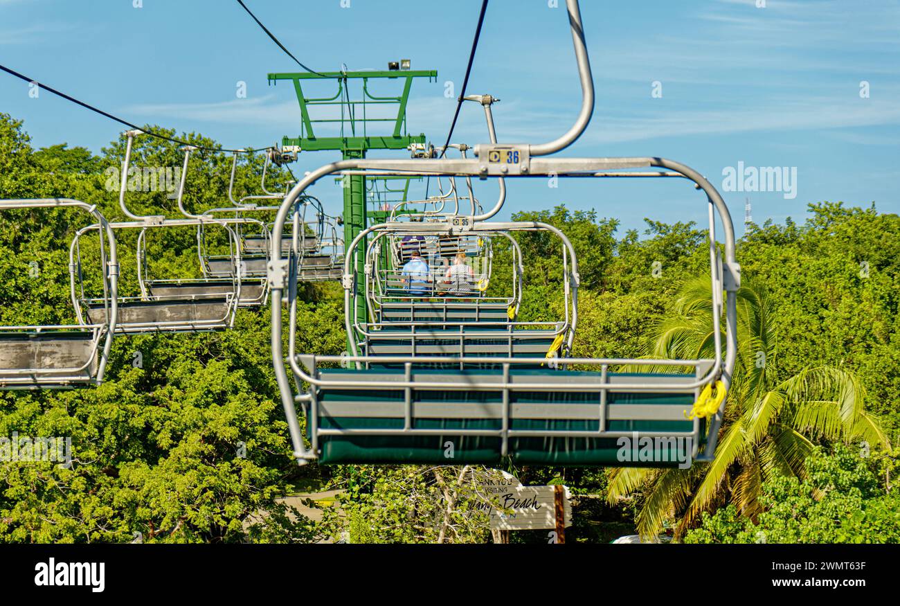 Magical Flying Chair at Mahogany Bay in Roatan Stock Photo - Alamy