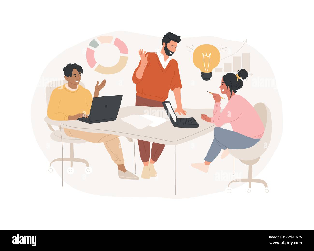 Teaching teamwork skills Stock Vector Images - Alamy