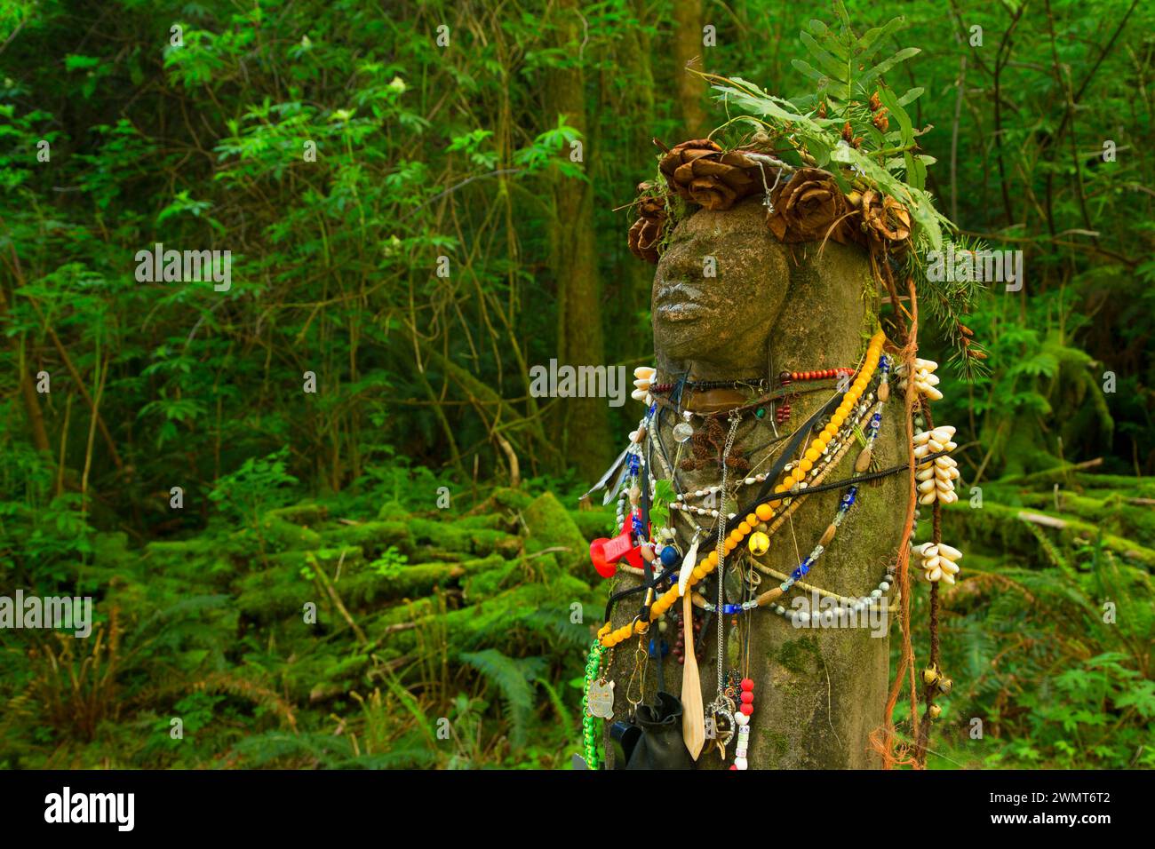 Amanda statue along Amanda's Trail, Cape Perpetua Scenic Area, Siuslaw ...