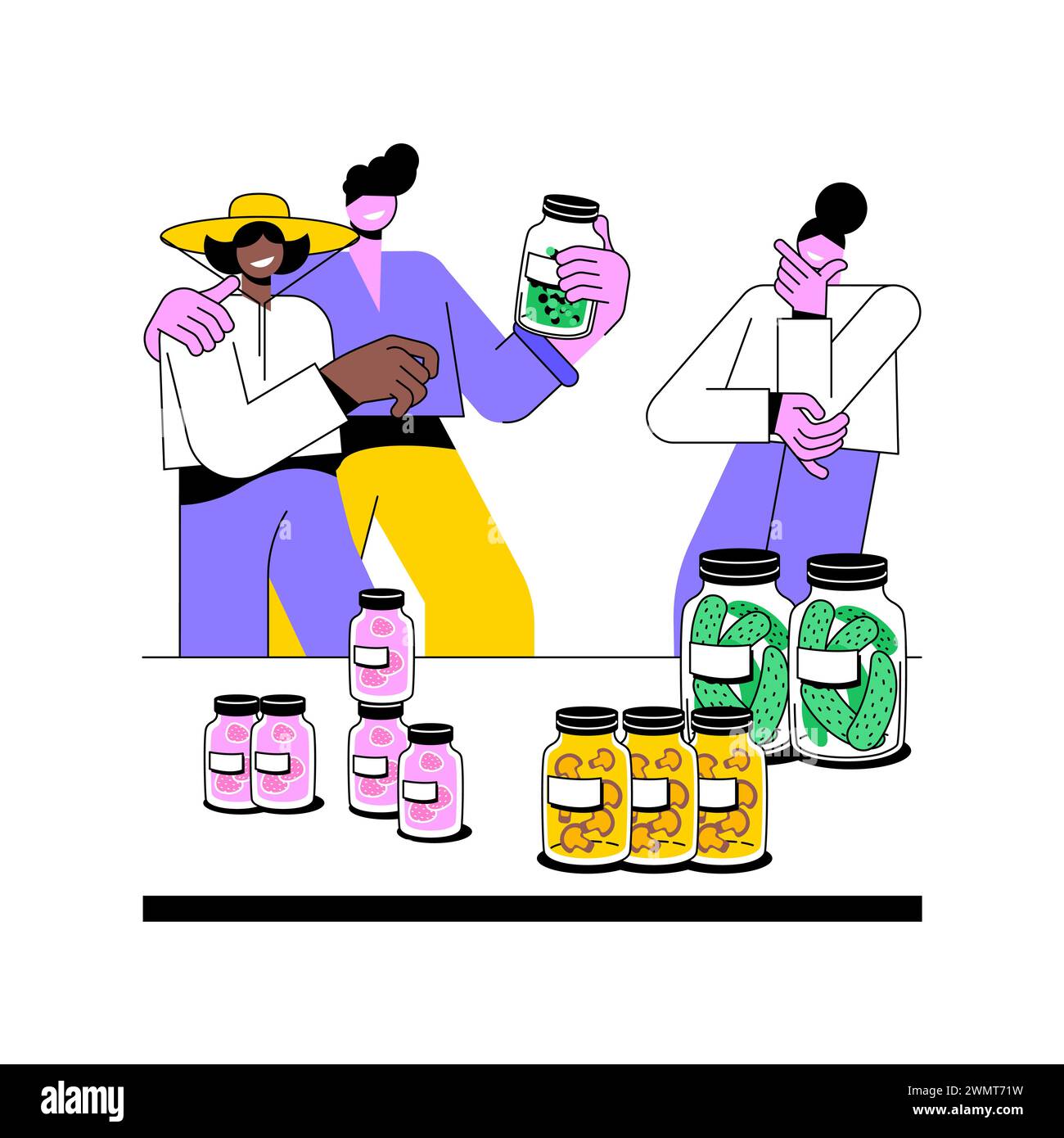 Community fair isolated cartoon vector illustrations. Group of diverse ...